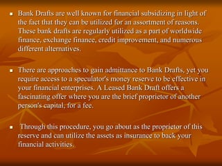 What is lease bank draft | PPT
