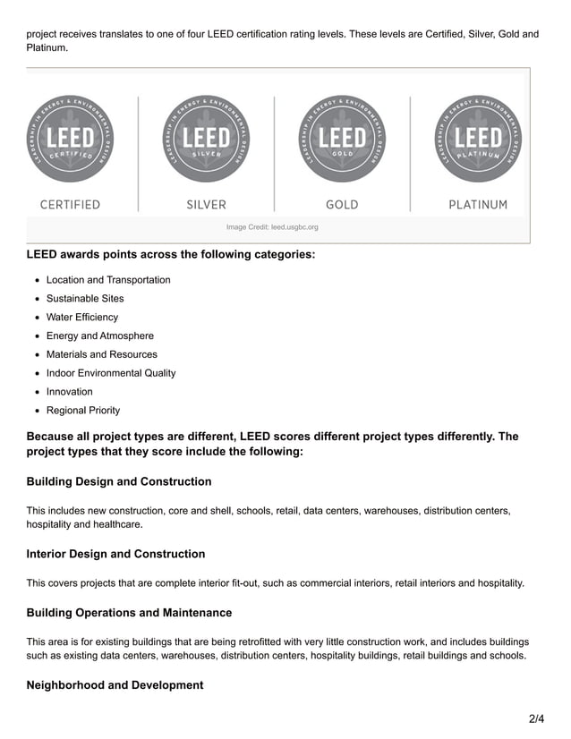 What is LEED Certification and Why is it Important? | PDF