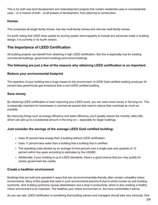 What is LEED Certification and Why is it Important? | PDF