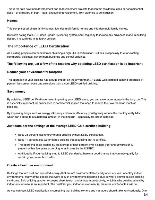 What is LEED Certification and Why is it Important? | PDF