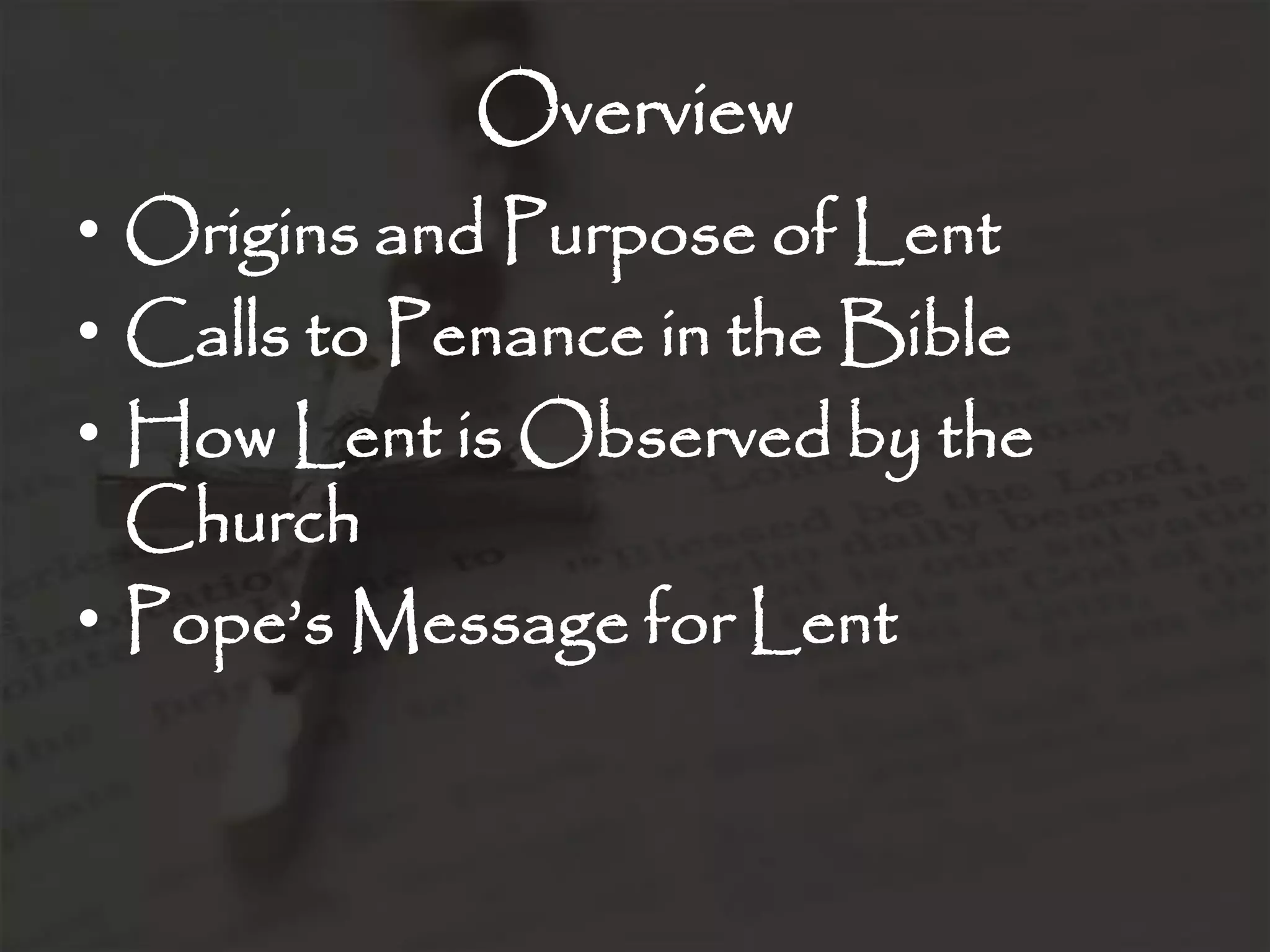 What Is Lent? | PDF