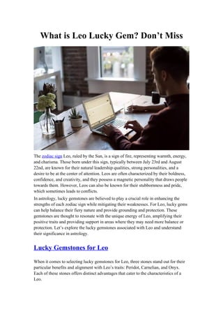 What is Leo Lucky Gem: Don’t Miss .docx