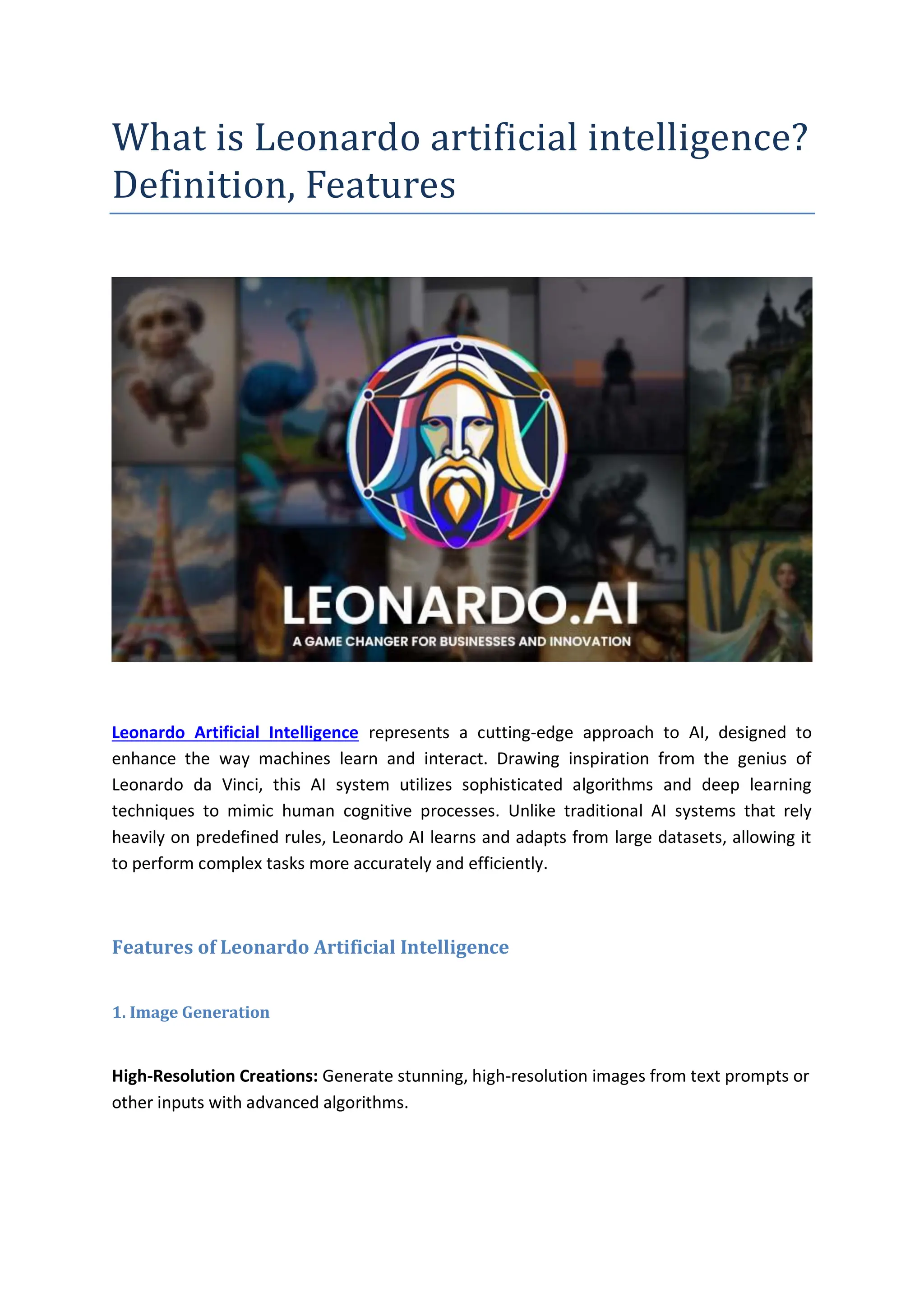 What is Leonardo artificial intelligence.pdf