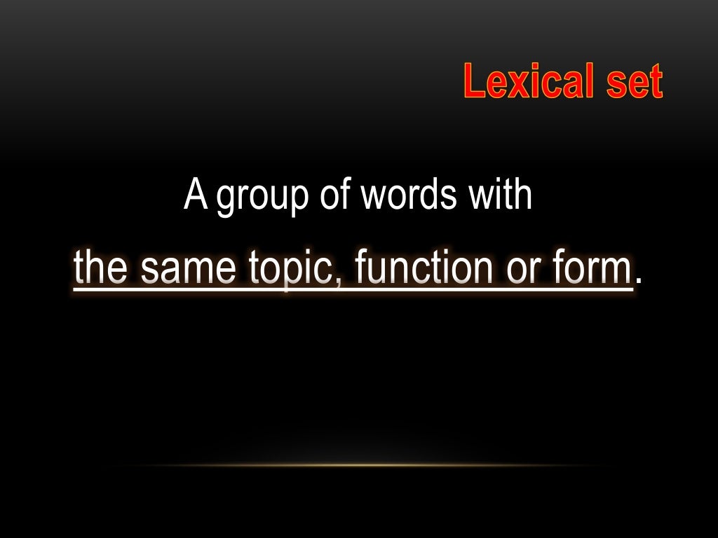 What is lexis?