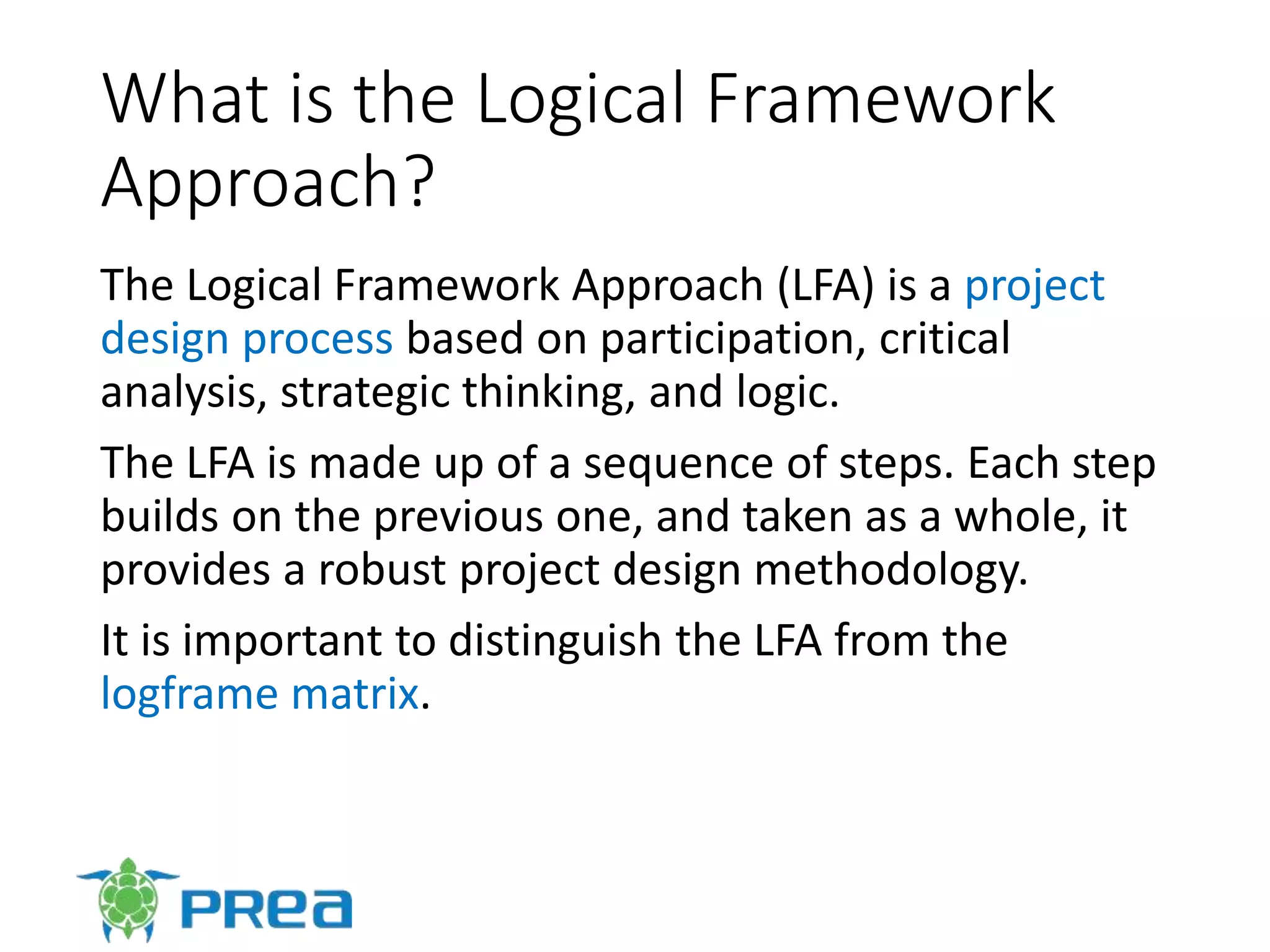 Introduction to the Logical Framework Approach | PPTX