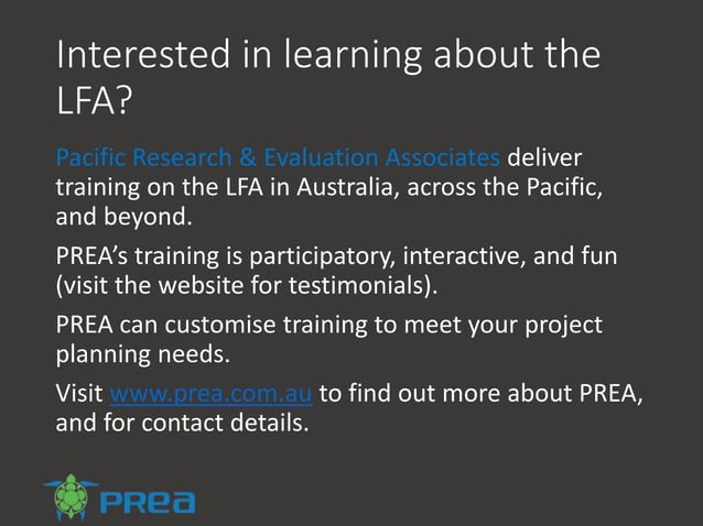 Introduction to the Logical Framework Approach | PPTX