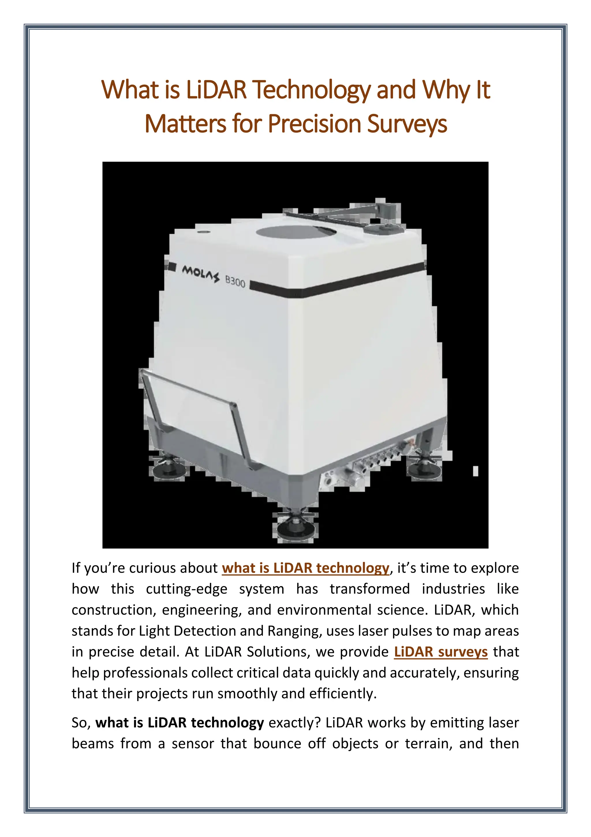 What is LiDAR Technology and Why It Matters for Precision Surveys.pdf