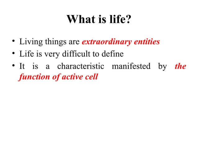 What is Life Science freshman biology pptx | PPTX | Chemistry | Science