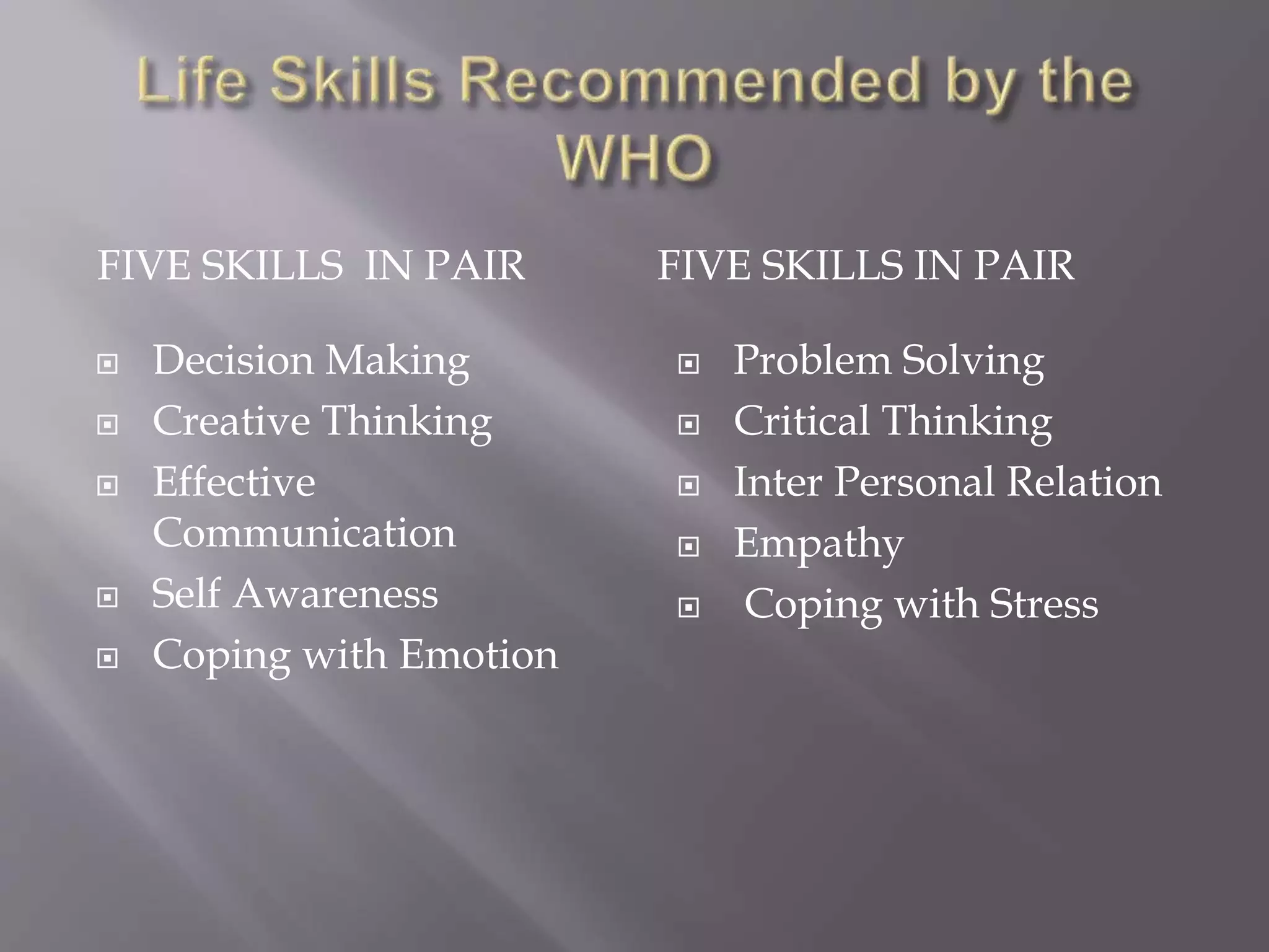 What is life skills | PPTX