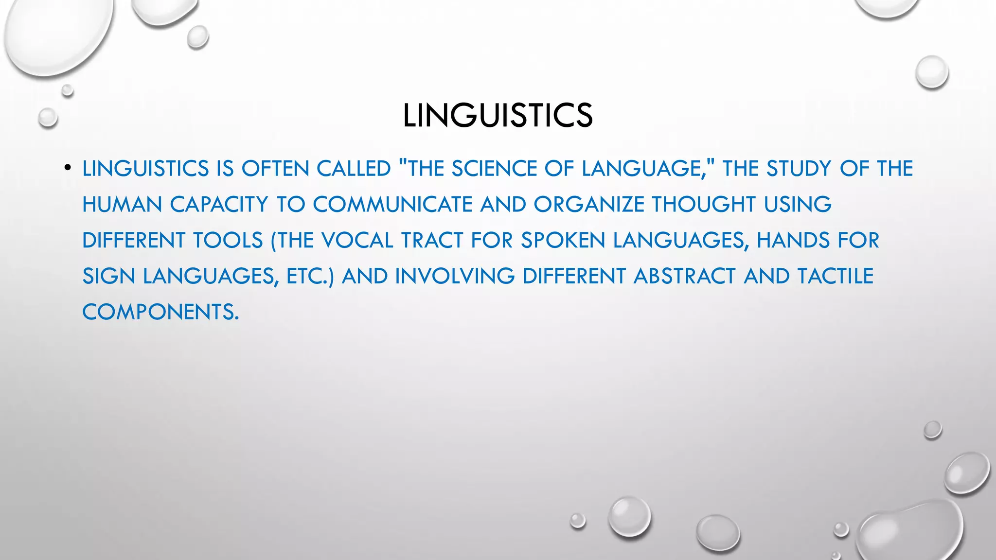 What is linguistics? | PDF