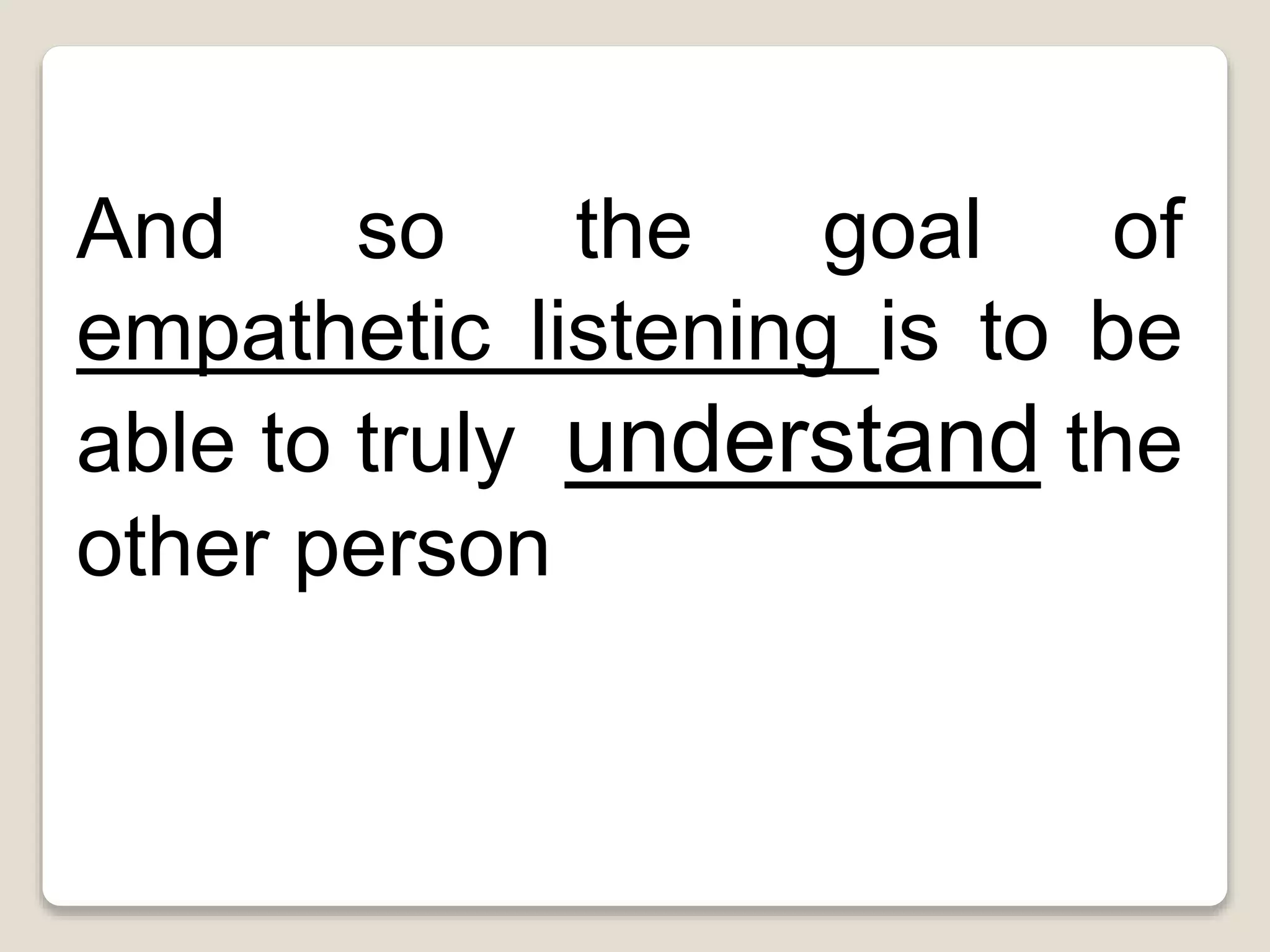 What is listening effectively slideshare | PPTX