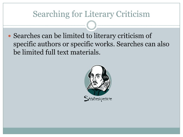 What is literary reference center | PPTX | Books and Literature