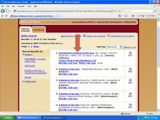 What is literary reference center | PPTX | Books and Literature