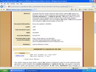 What is literary reference center | PPTX | Books and Literature