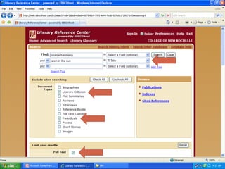 What is literary reference center | PPT