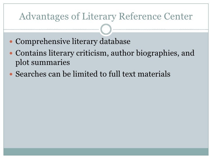 What is literary reference center