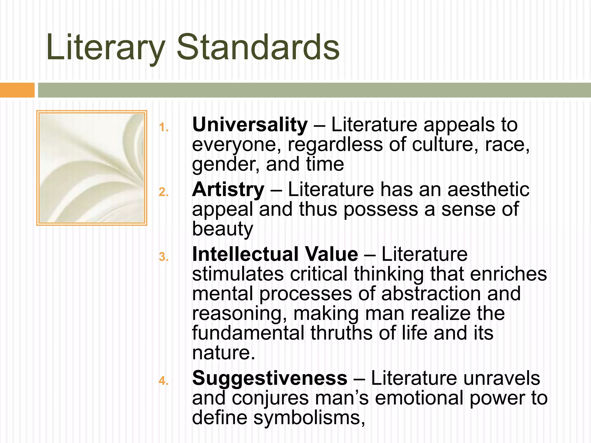 What is literature | PPTX | Books and Literature