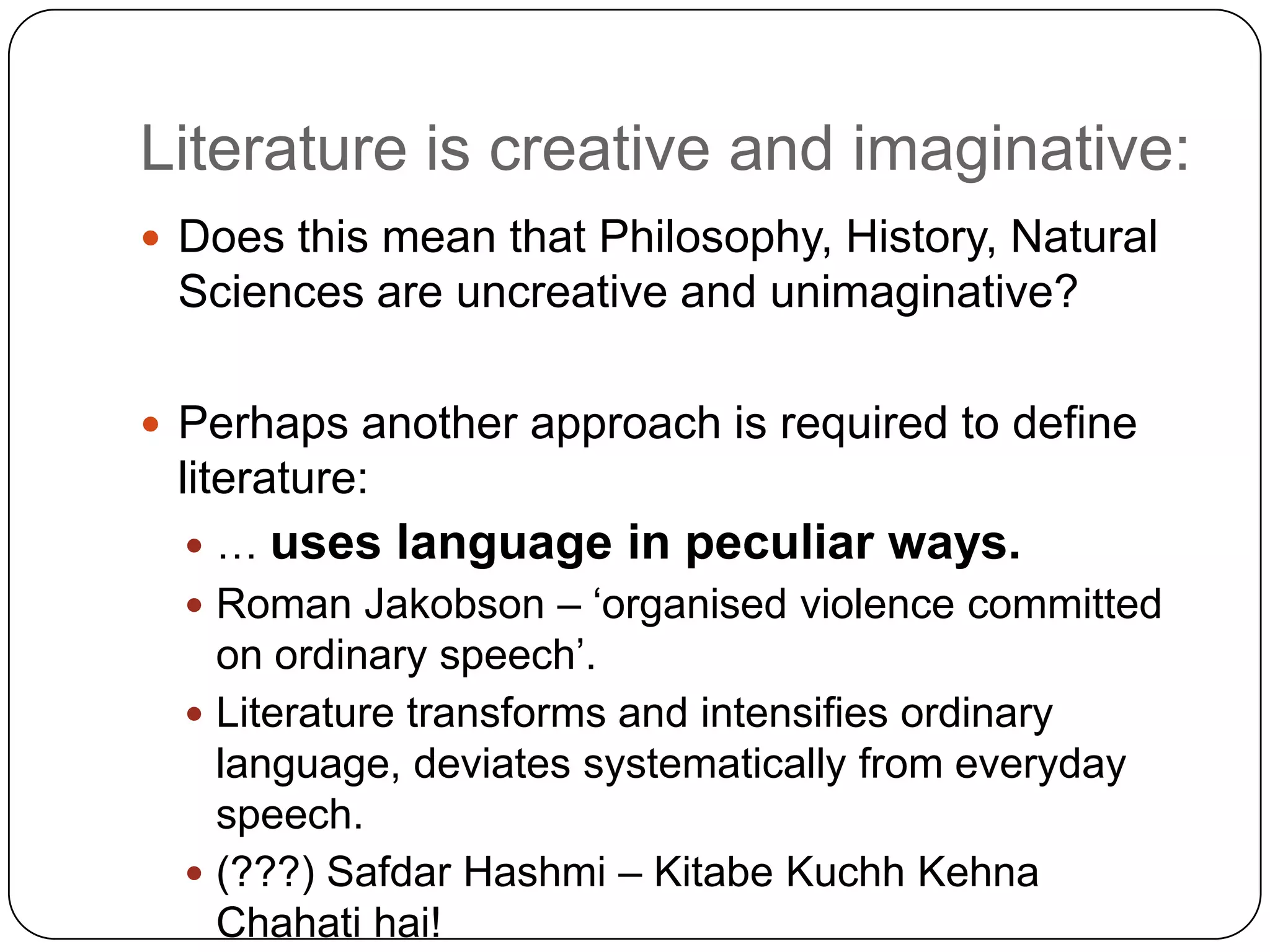 What is Literature? | PPTX