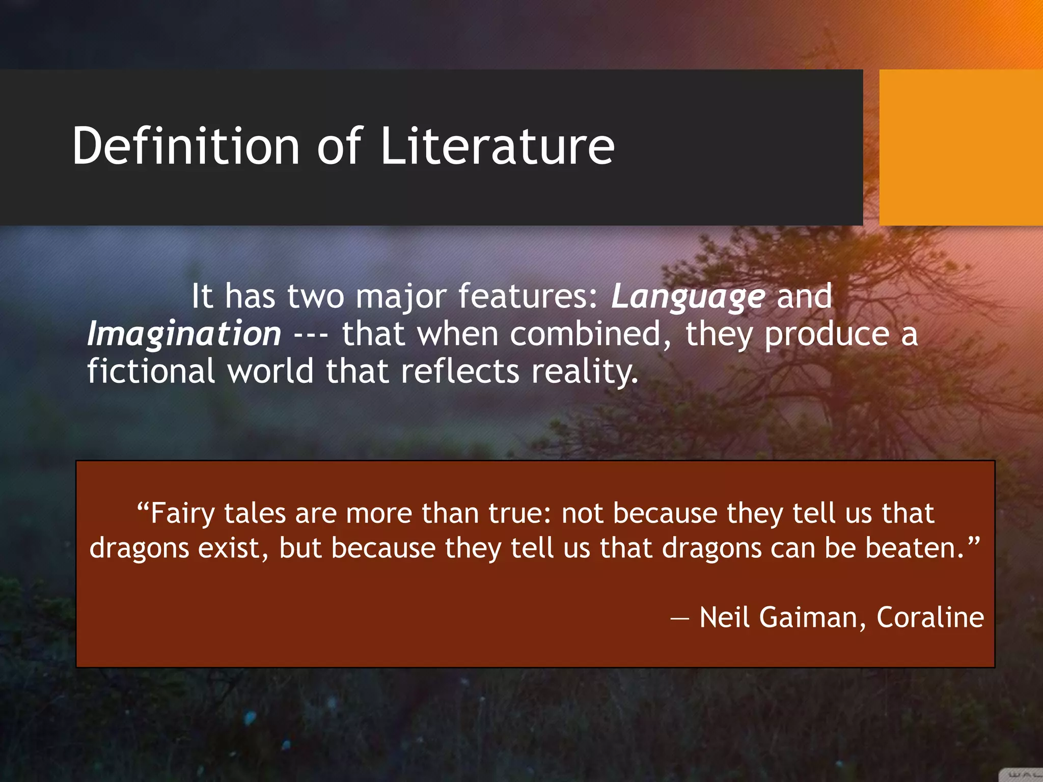 Humanities: The Literary Arts | PPTX