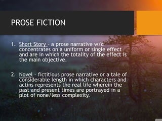 Humanities: The Literary Arts | PPTX