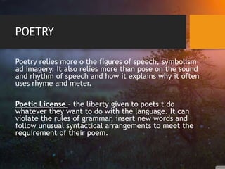 Humanities: The Literary Arts | PPTX