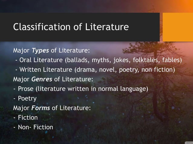 Humanities: The Literary Arts | PPTX | Fiction | Books and Literature