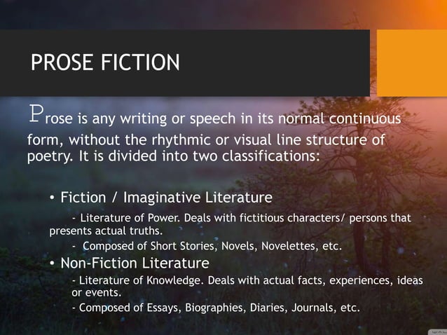 Humanities: The Literary Arts | PPTX | Fiction | Books and Literature