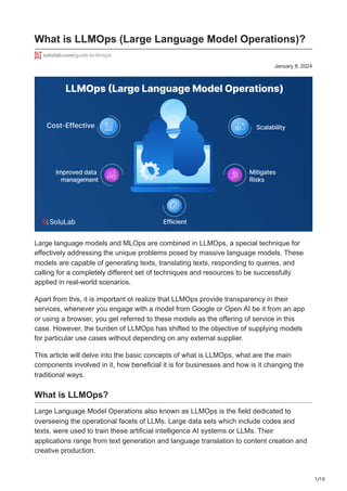 What is LLMOps Large Language Model Operations.pdf