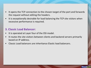 What is load balancer in aws and types of load balancers | PPT