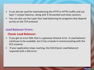 What is load balancer in aws and types of load balancers | PPT