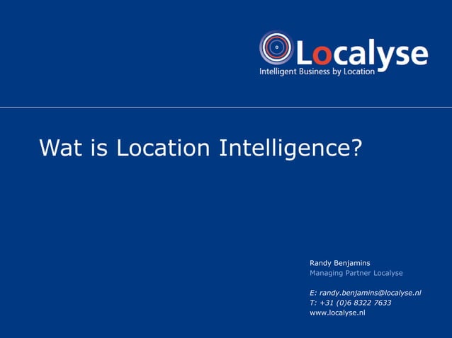Wat is Location Intelligence | PPT