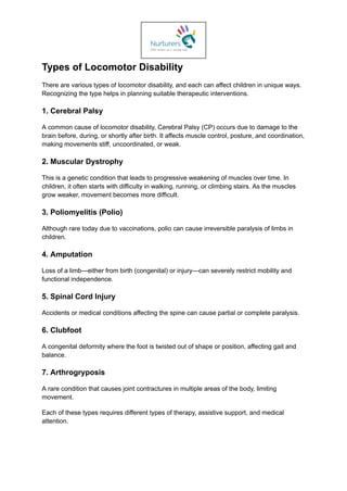 What Is Locomotor Disability and Which Therapy Can Help Your Child ...