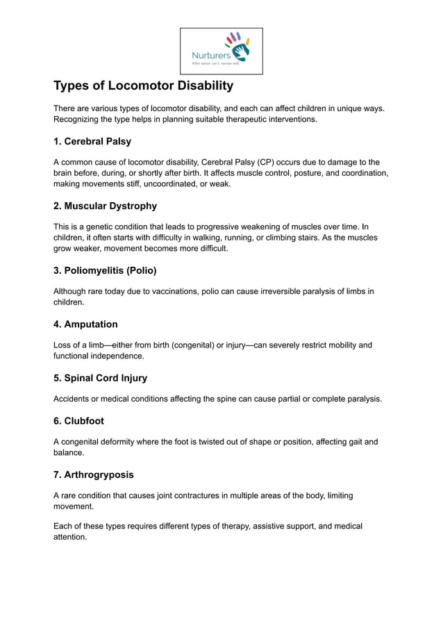 What Is Locomotor Disability and Which Therapy Can Help Your Child ...