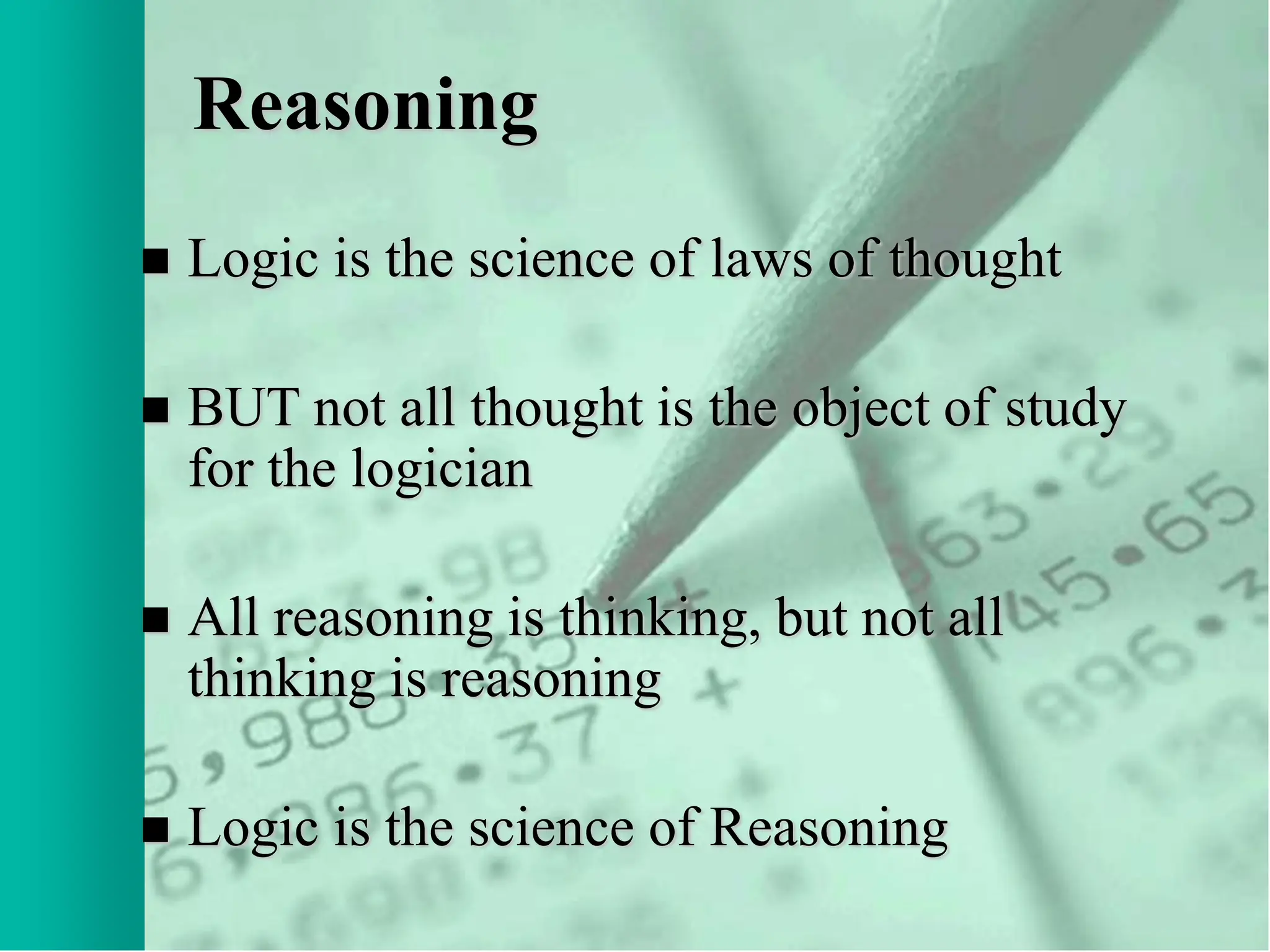 A Lecture on "What is Logic? - Philosophy | PPT