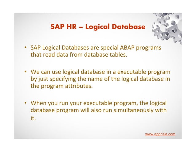 What is logical database in SAP ABAP? | PDF