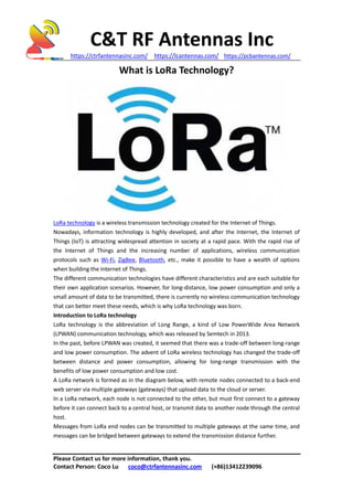 What is LoRa Technology? | PDF