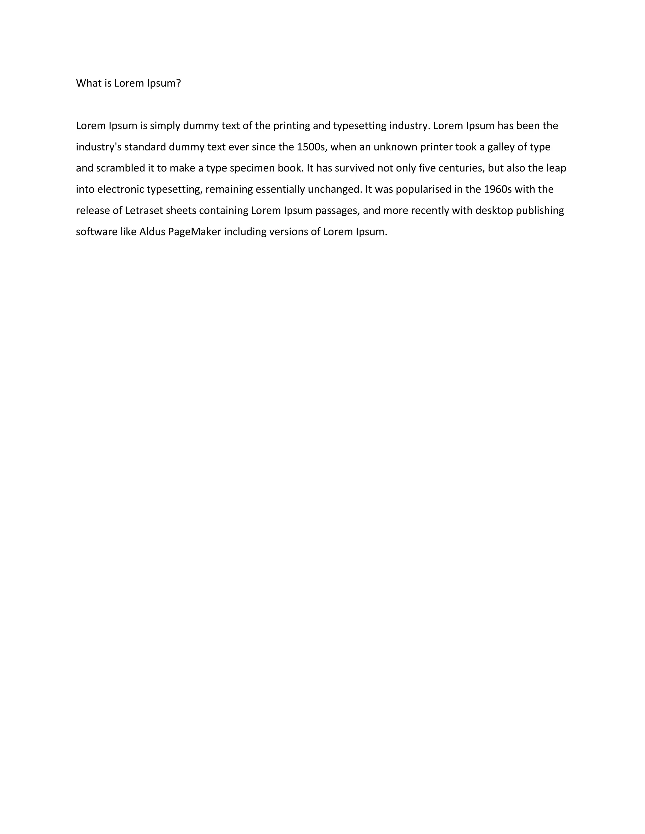What is lorem ipsum? | PDF