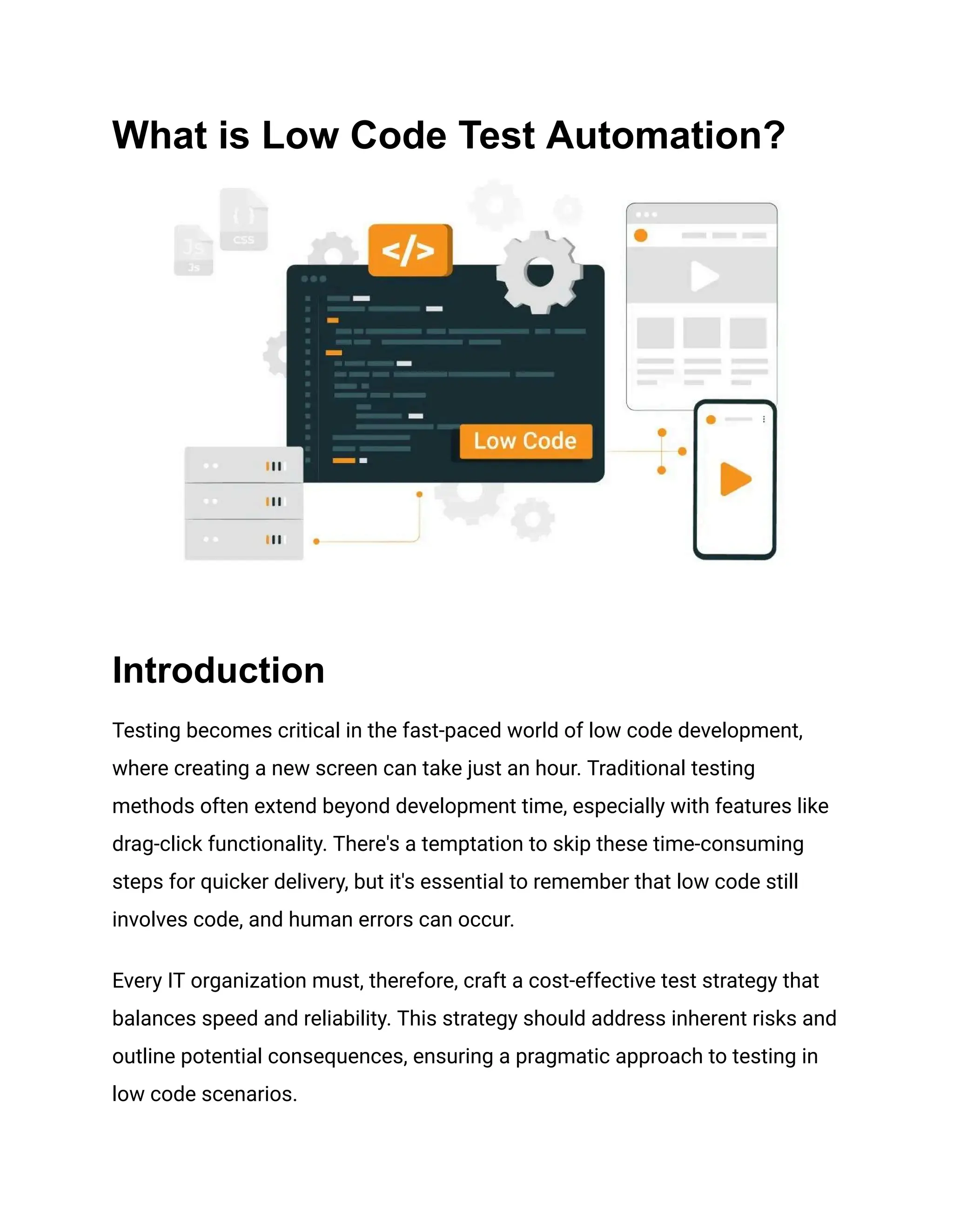 What is Low Code Test Automation and its importnce? | PDF