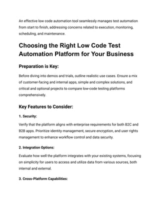 What is Low Code Test Automation and its importnce? | PDF