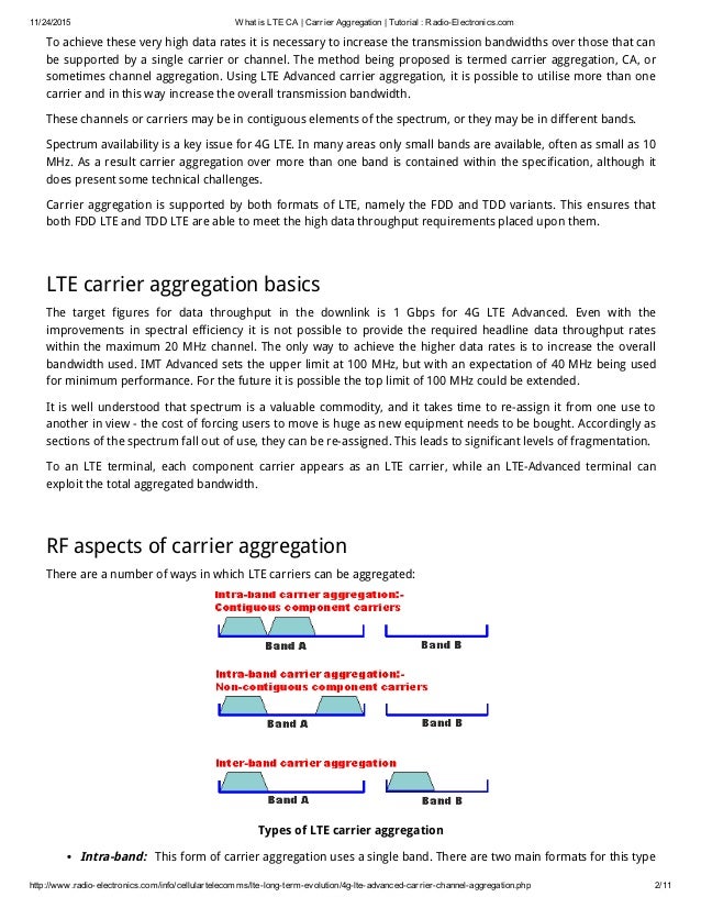 What is lte ca carrier aggregation tutorial