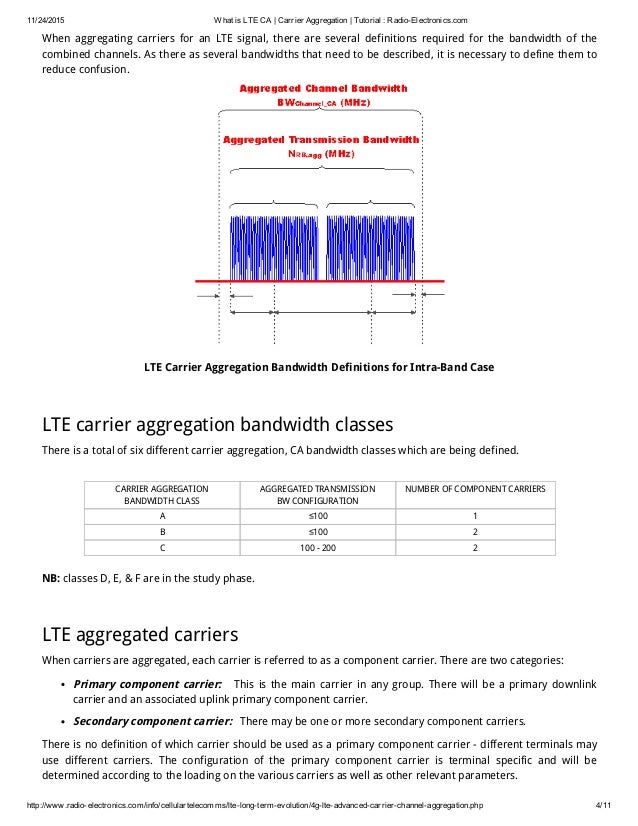 What is lte ca carrier aggregation tutorial