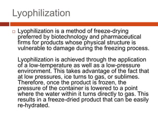 What is Lyophilization? | PPT
