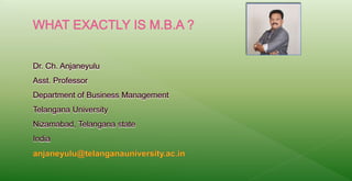 What is M.B.A? | PPTX | Education industry | Industries