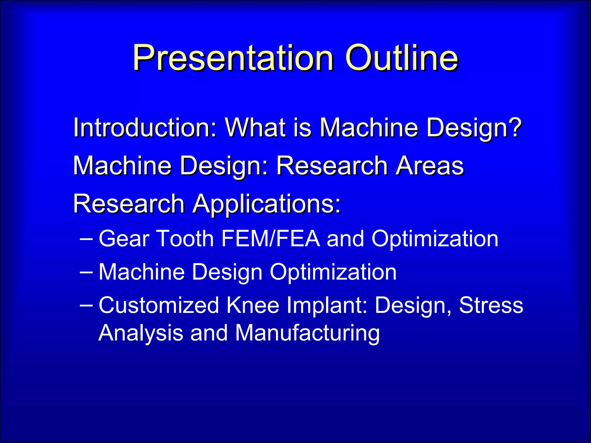What is machine design | PPT