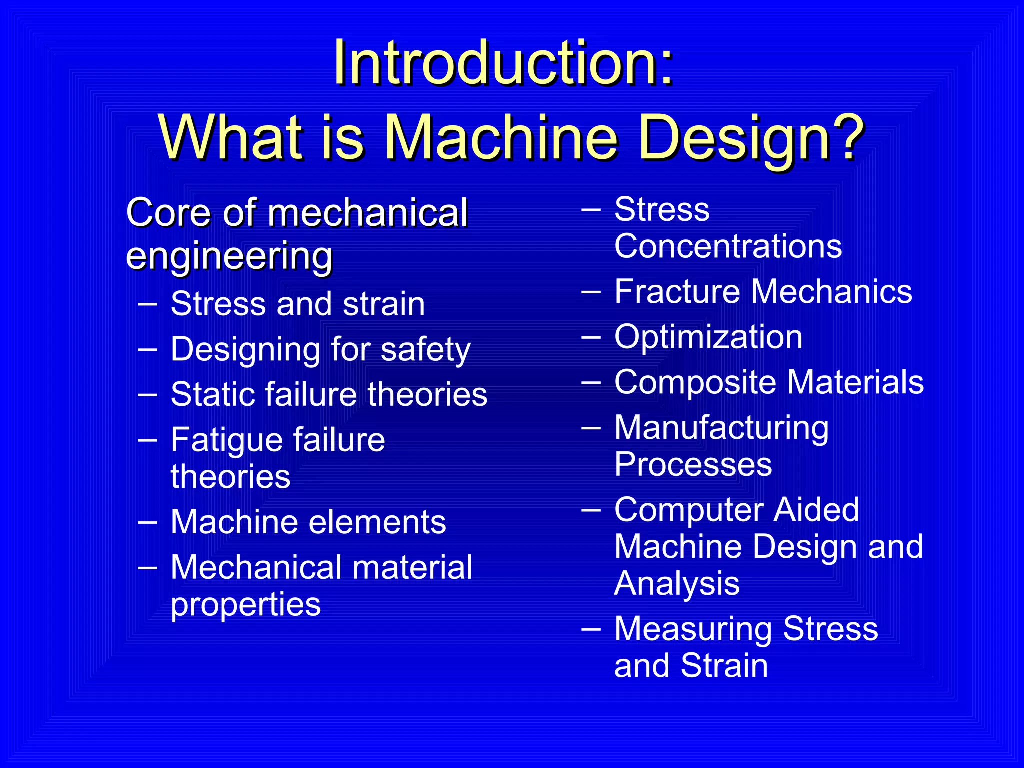 What is machine design | PPT