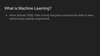 What is machine learning | PPTX