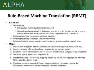 What is machine translation | PPT