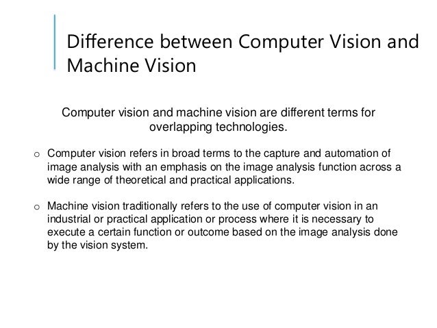 What is machine vision slide share
