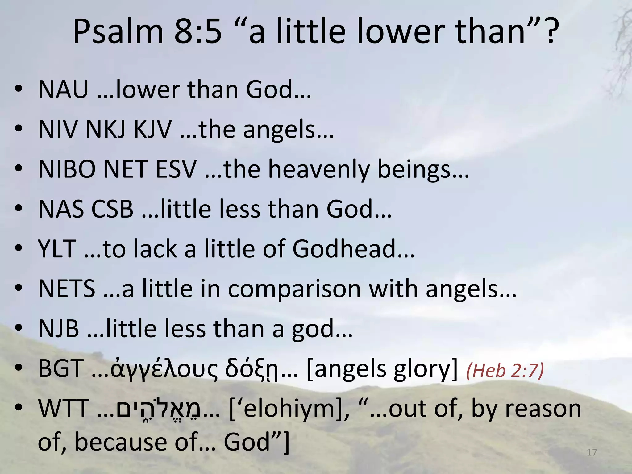 Psalm 8, What Is Man That God Cares For Him? What does it mean to be made in the image of God ...