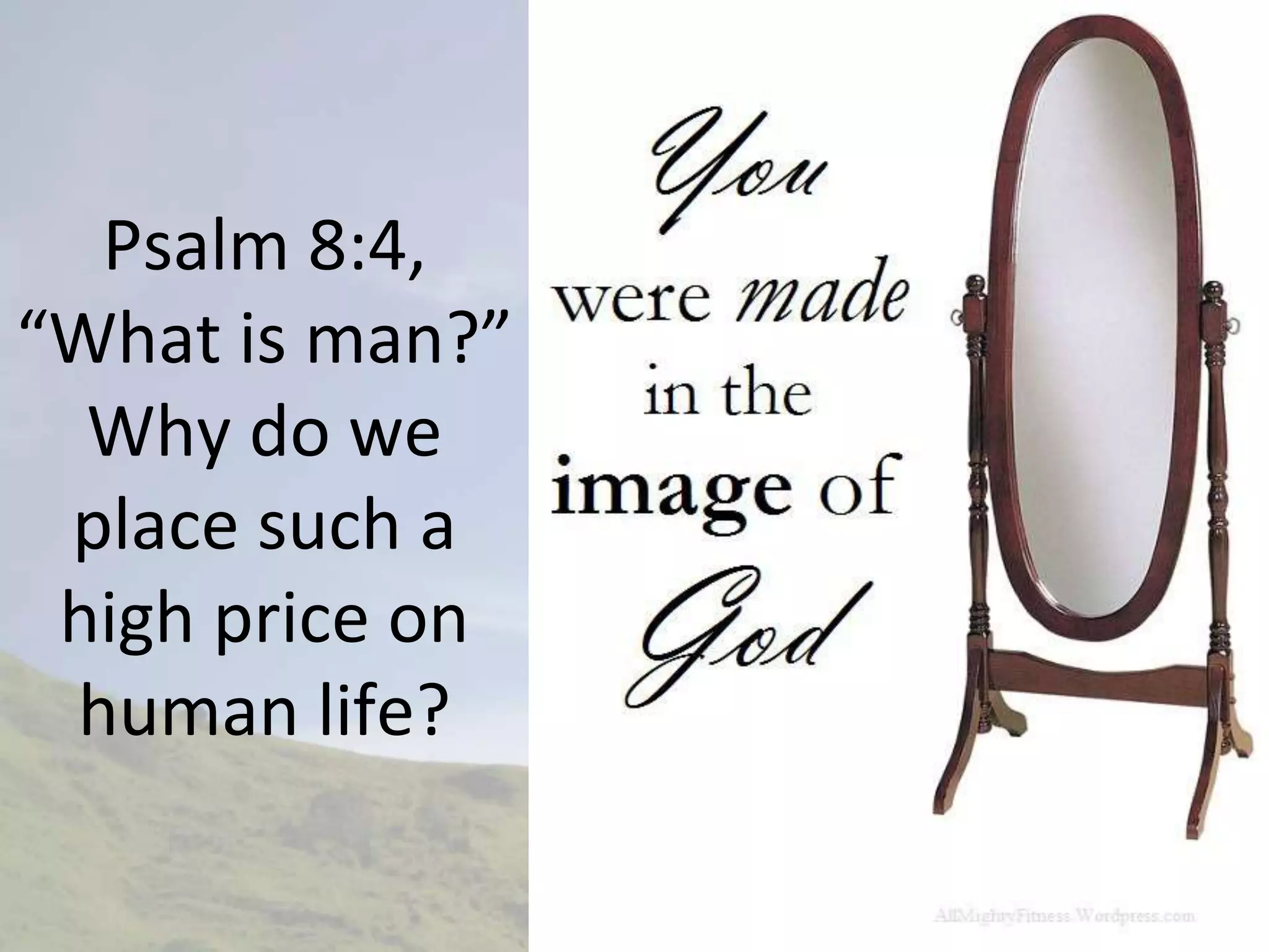 Psalm 8, What Is Man That God Cares For Him? What does it mean to be made in the image of God ...